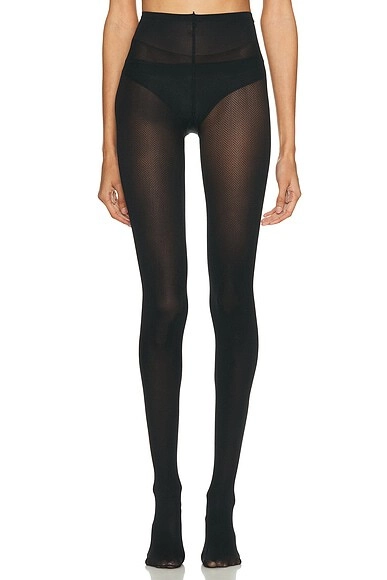 Swedish Stockings Nina Fishbone Tights - Black