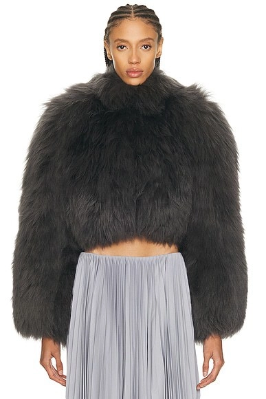 Alaïa Cropped Shearling Jacket