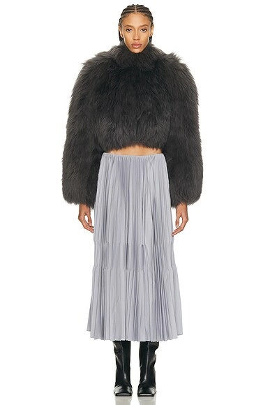 Alaïa Cropped Shearling Jacket