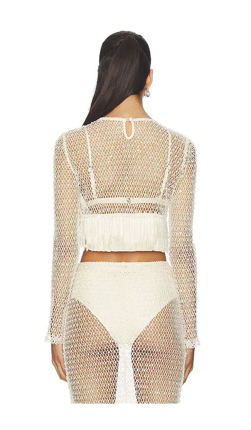 PatBO Crochet Bloom Top