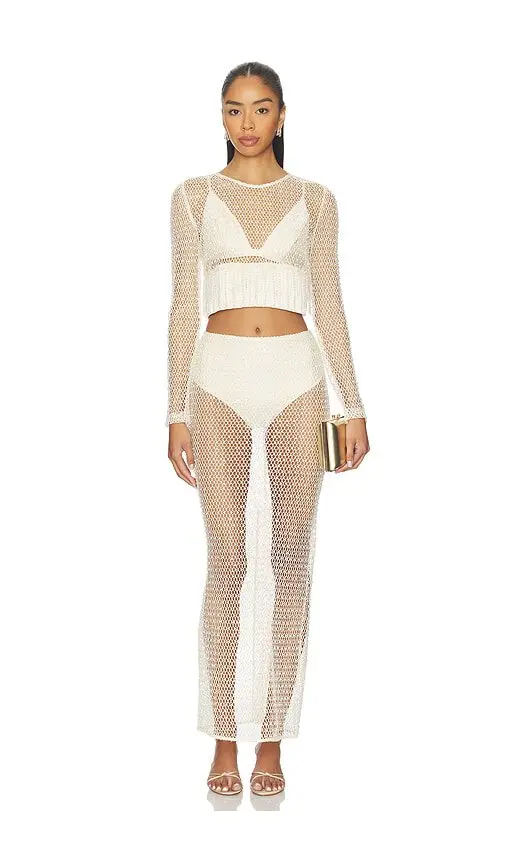 PatBO Crochet Bloom Top