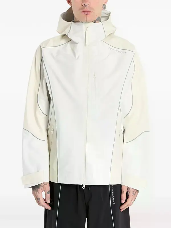 Adidas Paneled Hooded Zip Jacket