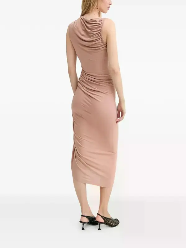 Rick Owens Draped Ruched Midi Dress - Pink