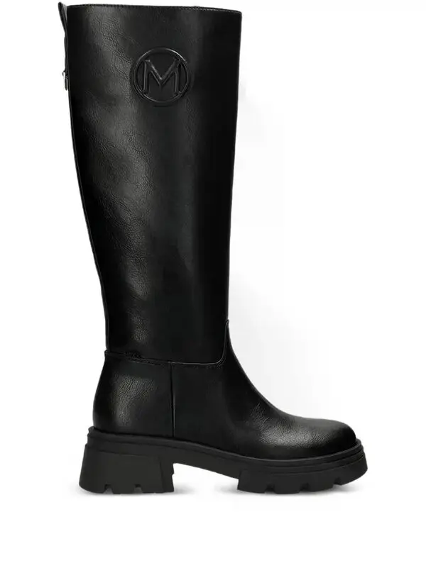 MEXX Logo Plaque Knee High Boots - Black