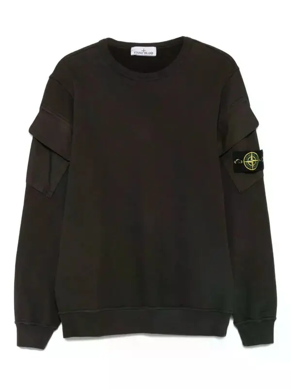 Stone Island Pocket-detailed Crew-neck Sweatshirt - Grey