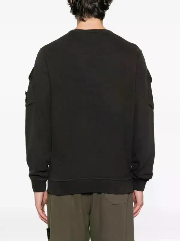 Stone Island Pocket-detailed Crew-neck Sweatshirt - Grey
