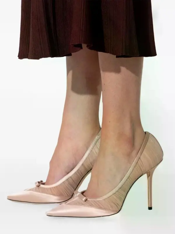 JIMMY CHOO Love Bow Mesh 85 Pumps
