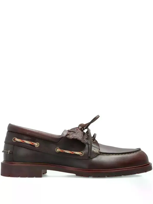 Burberry Lace-up Boat Shoes - Brown