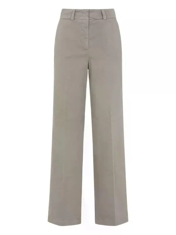 Peserico Mid-rise Wide Leg Trousers - Brown