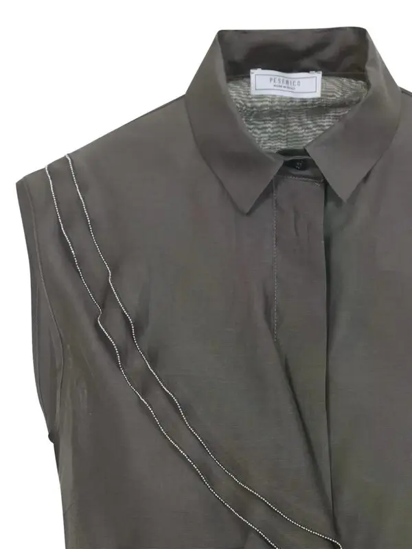Peserico Sleeveless Blouse With Draped Detail