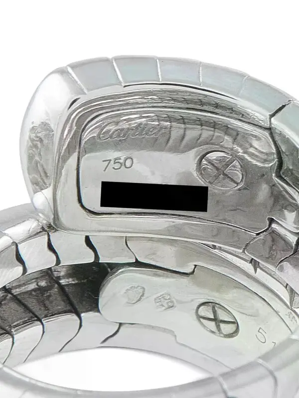 Cartier Panthere Tsavorite And Onyx Ring In 18k White Gold