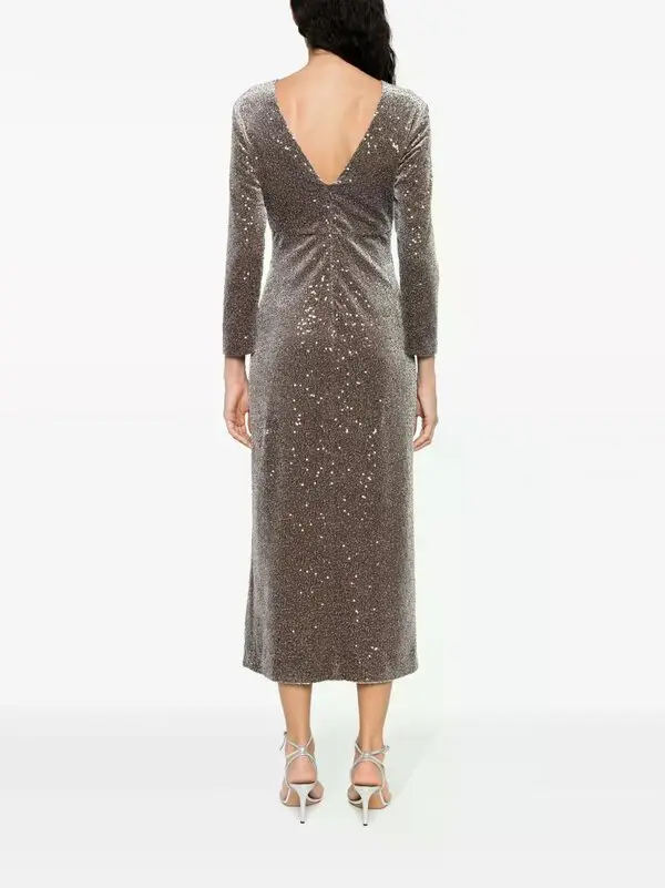 Peserico Sequin-embellished Velvet Midi Dress