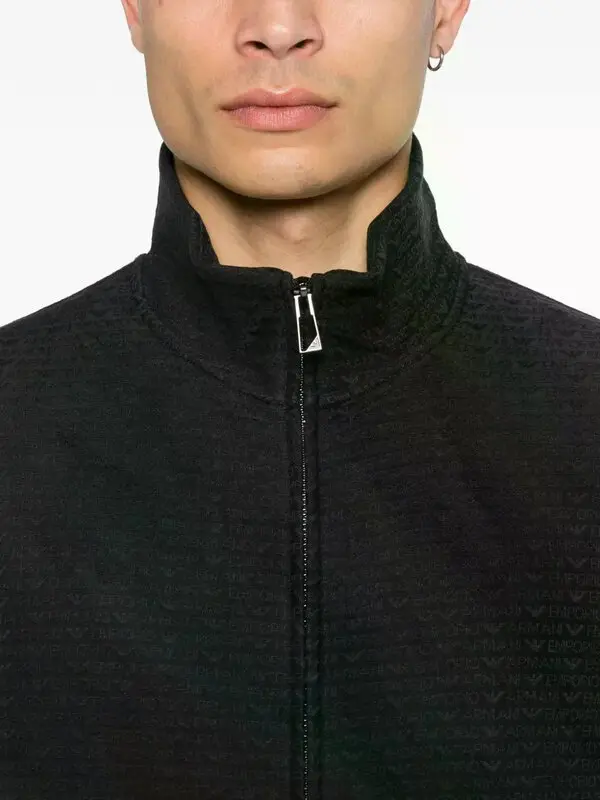 Emporio Armani Textured Zip Sweatshirt