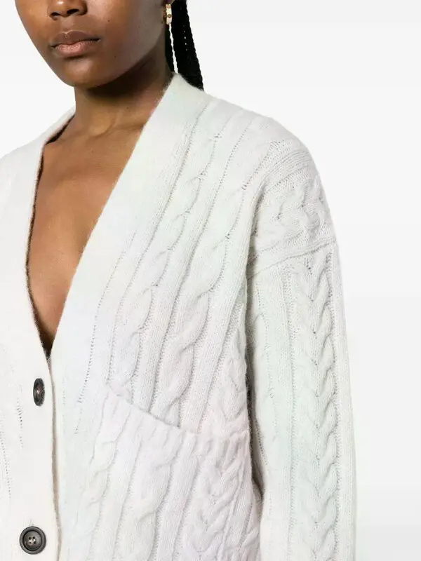 Peserico Cable Knit Cropped Cardigan