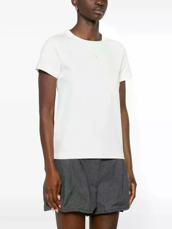 Pinko Crewneck T-shirt With Embroidered Logo
