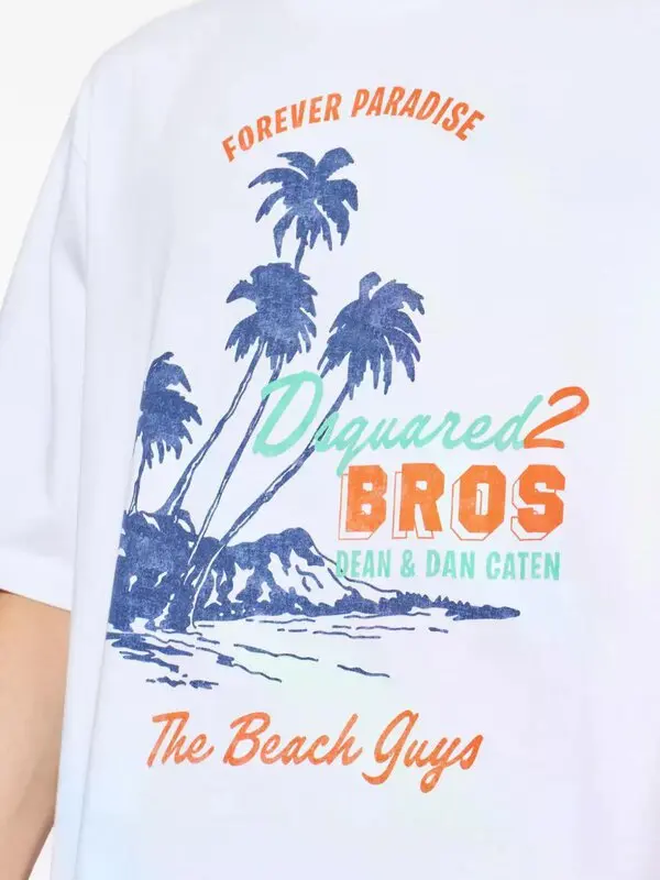 Dsquared2 Tropical-print T-shirt - White