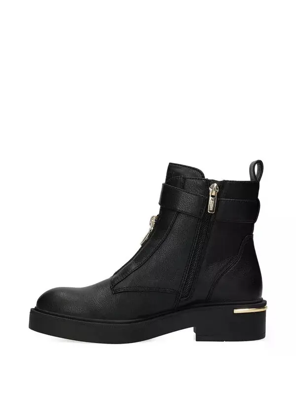 MEXX Buckle Zip Ankle Boots With Gold-tone Hardware