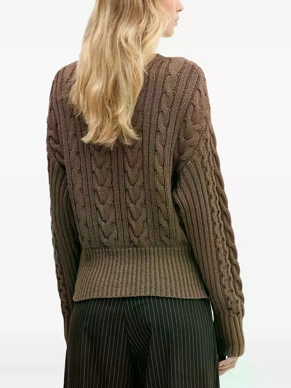 Miss Sixty Button-fastening Cable Knit Cardigan