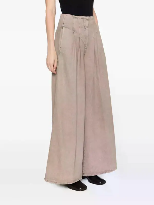 Peserico Wide-leg Pleated Jeans