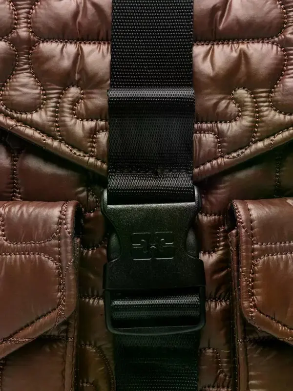 GANNI Quilted Logo Backpack