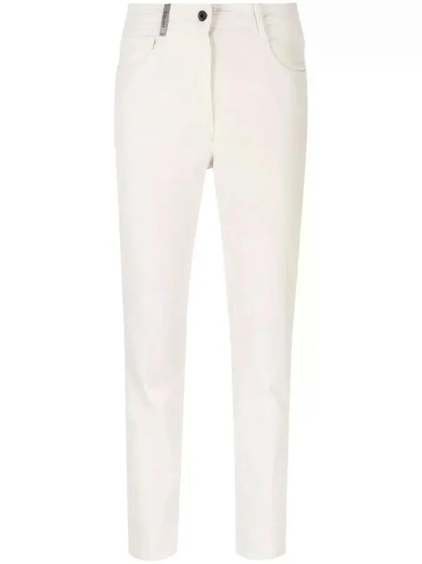 Peserico Corduroy Slim-cut Cotton Trousers