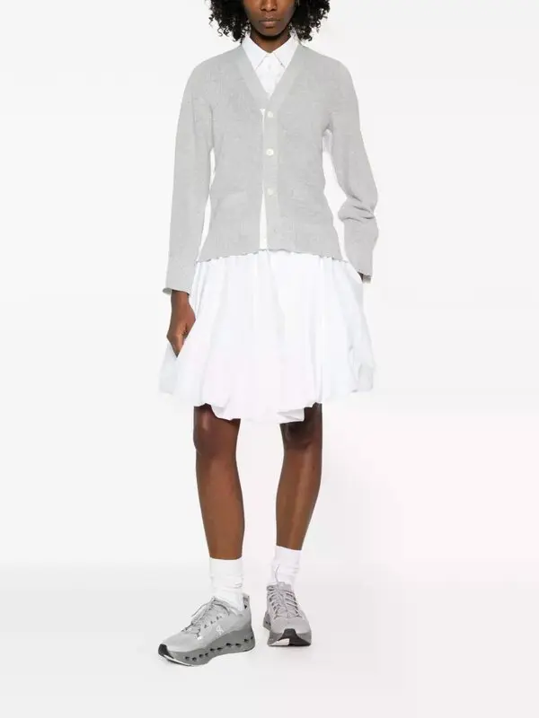 Sacai Panelled V-neck Cardigan