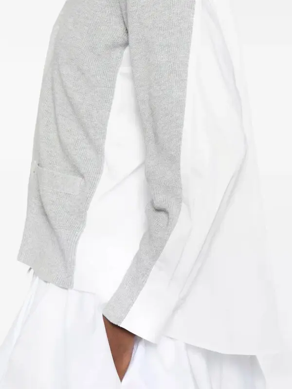 Sacai Panelled V-neck Cardigan