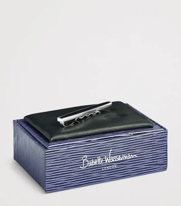 BABETTE WASSERMAN LONDON Rhodium-plated Deco Tie Bar Cufflinks