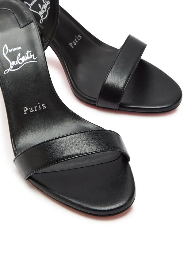 CHRISTIAN LOUBOUTIN Miss Z Nappa Leather Sandals - Black
