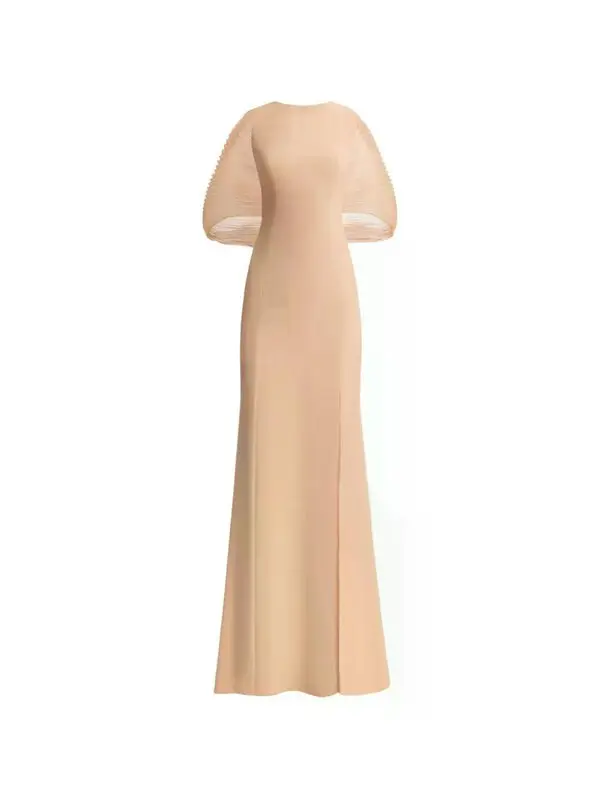 GEMY MAALOUF Maxi Dress With Bow Detail - Neutrals