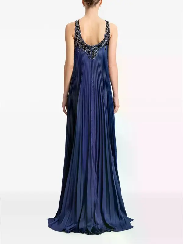 GEMY MAALOUF Embellished Plissé Gown