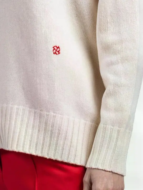 Dorothee Schumacher Embroidered Detail Crew Neck Sweater