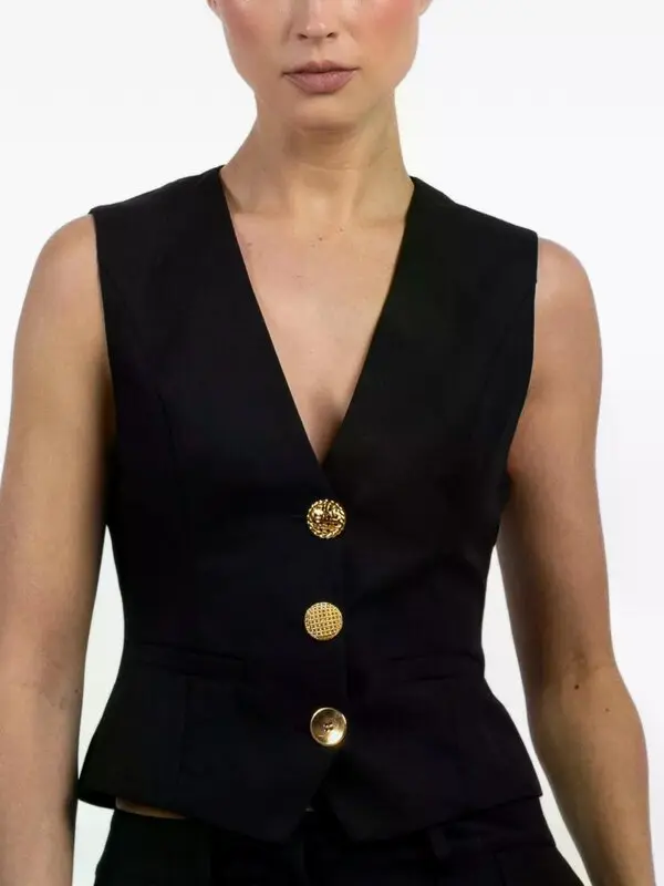 Françoise Anita Button V-neck Waistcoat