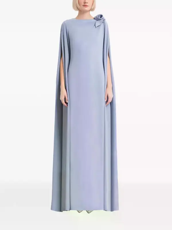 GEMY MAALOUF Rose Detail Gown - Blue