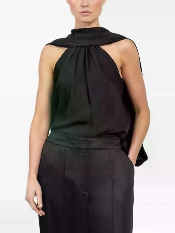 Simkhai Scarlett Halterneck Blouse - Black