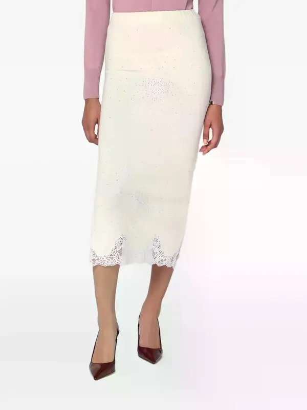 Giuseppe Di Morabito Embellished Lace Midi Skirt