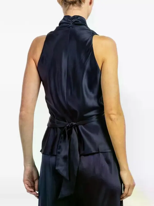 PETER COHEN Sleeveless V-neck Wrap Top
