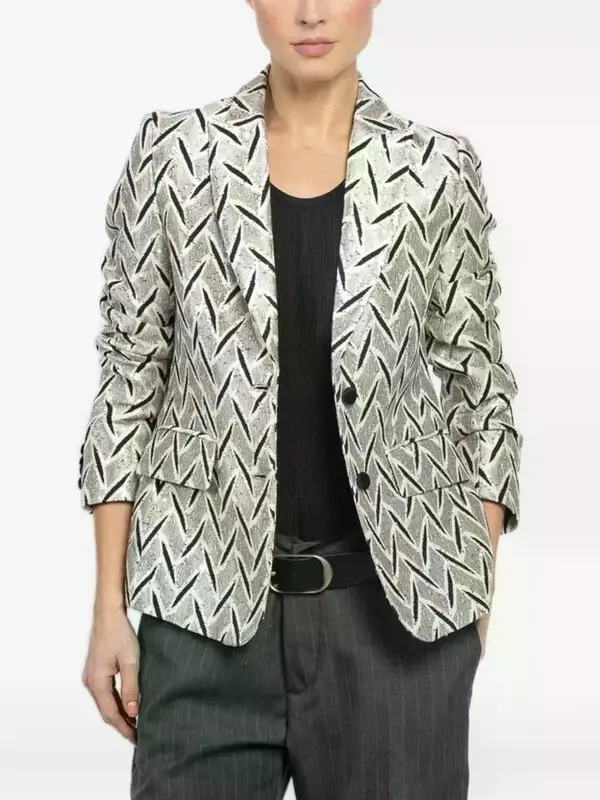 MAURIZIO MASSIMINO Button-fastening Blazer - Silver