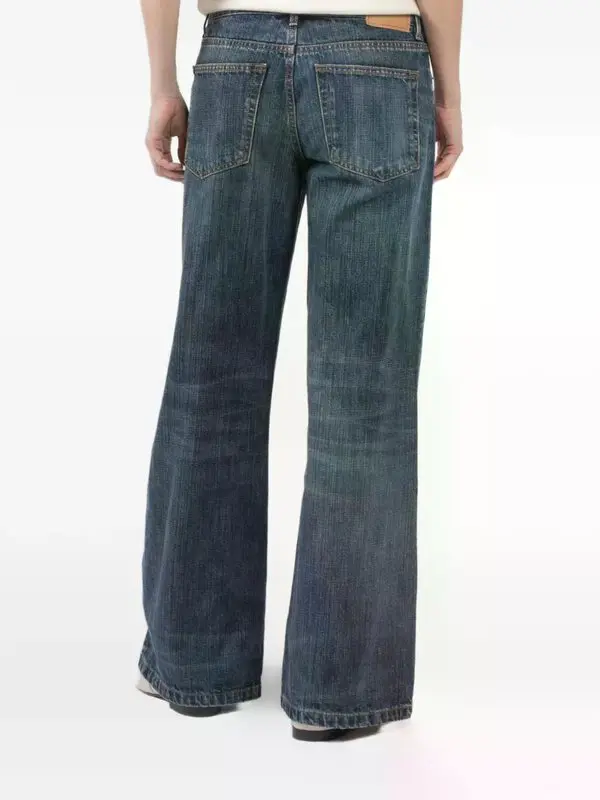 JEANERICA Low-waist Flared-leg Jeans - Blue