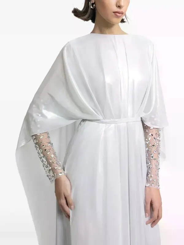 GEMY MAALOUF Embellished Sleeve Maxi Dress
