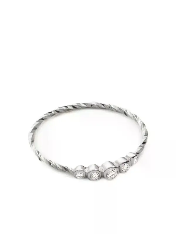 MARIA BLACK 14k Recycled White Gold Ally Lab-grown Diamond Ring - Silver