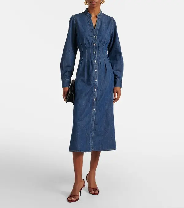 Veronica Beard Arcadia Denim Shirt Dress