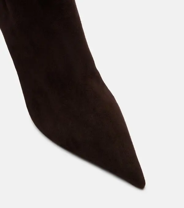 Paris Texas Vera 85 Suede Ankle Boots - Brown
