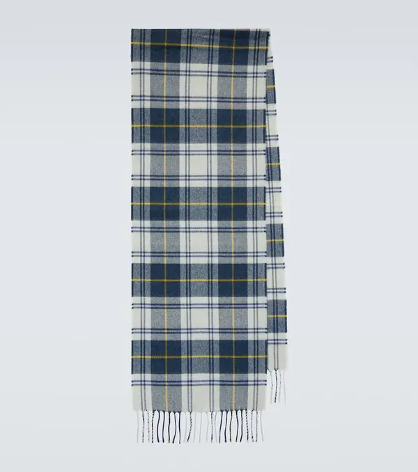 Dunhill Tartan Cashmere Scarf - Blue