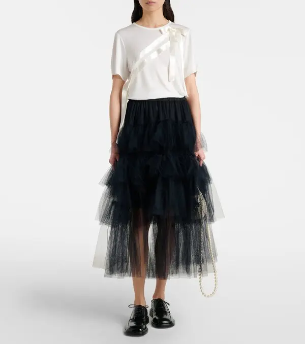 Simone Rocha Bow Detail Jersey T-shirt