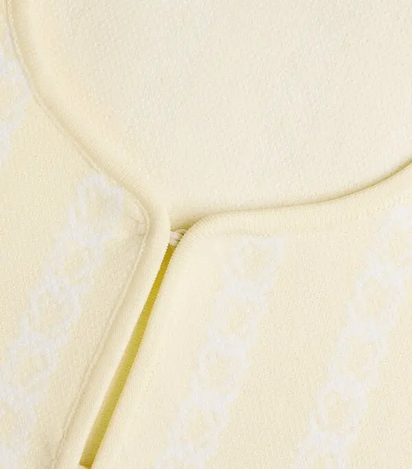 Maje Jacquard Cropped Cardigan - Yellow