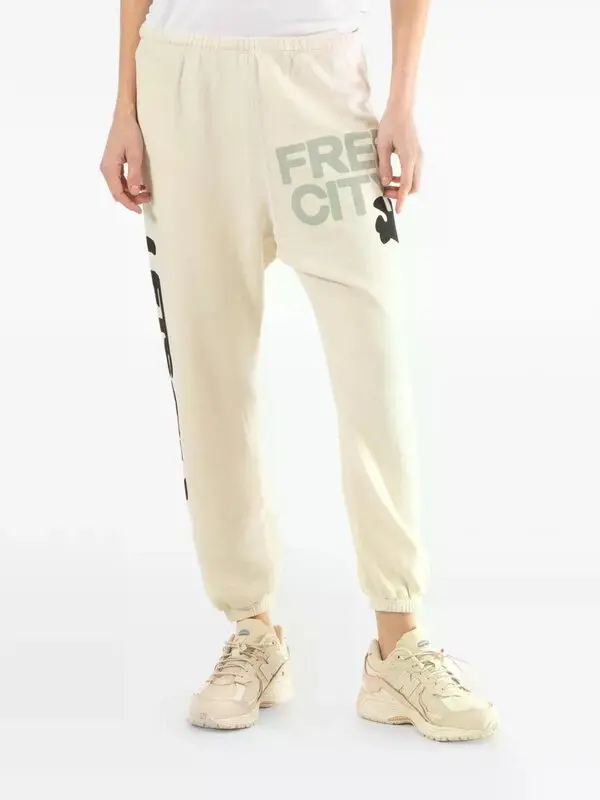 FREECITY Graphic Print Joggers - Neutrals