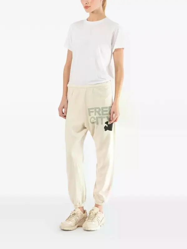 FREECITY Graphic Print Joggers - Neutrals