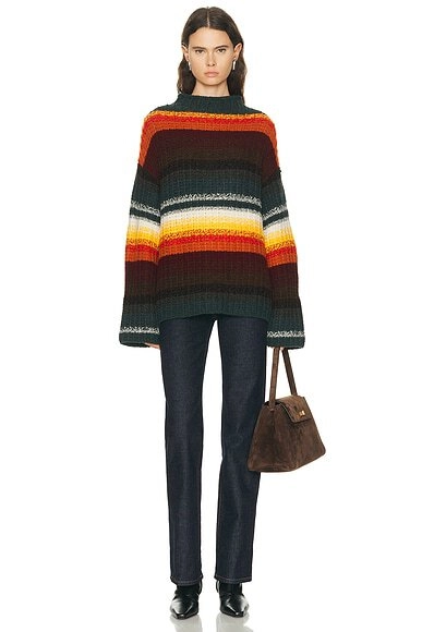 Khaite Yanis Striped Cashmere Sweater