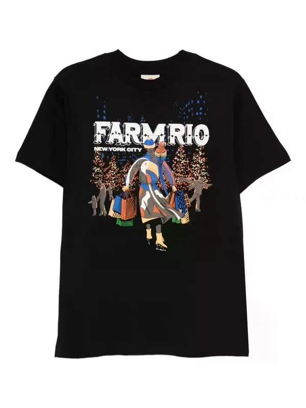 Farm Rio Graphic Print T-shirt - Black